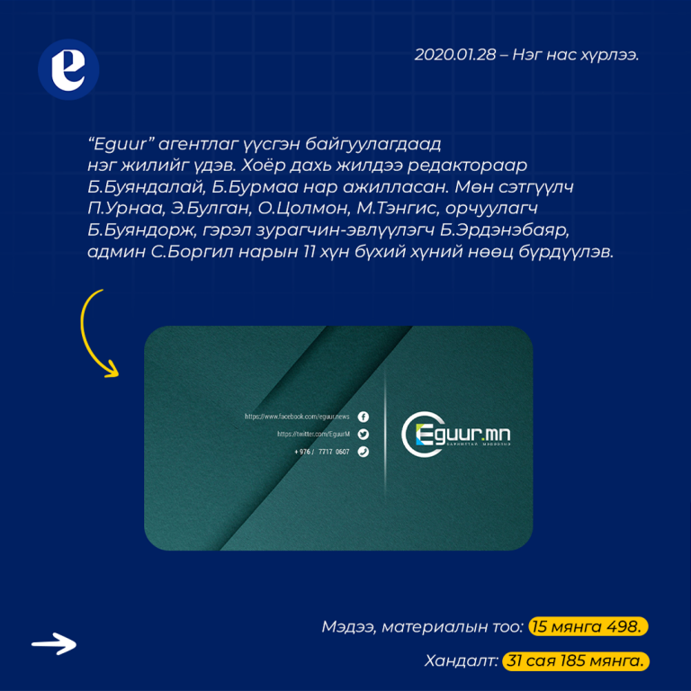 "Eguur" агентлаг таван нас хүрлээ - Eguur.MN