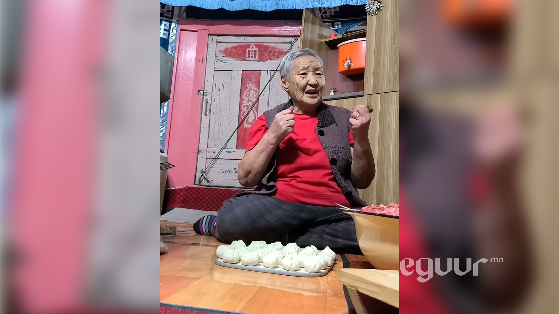 Б.Нэргүй: Буузаа хийх үеэр залуу насаа дурсаад "Хөх даалимбан тэрлэг"-ийг уншсан - Eguur.MN